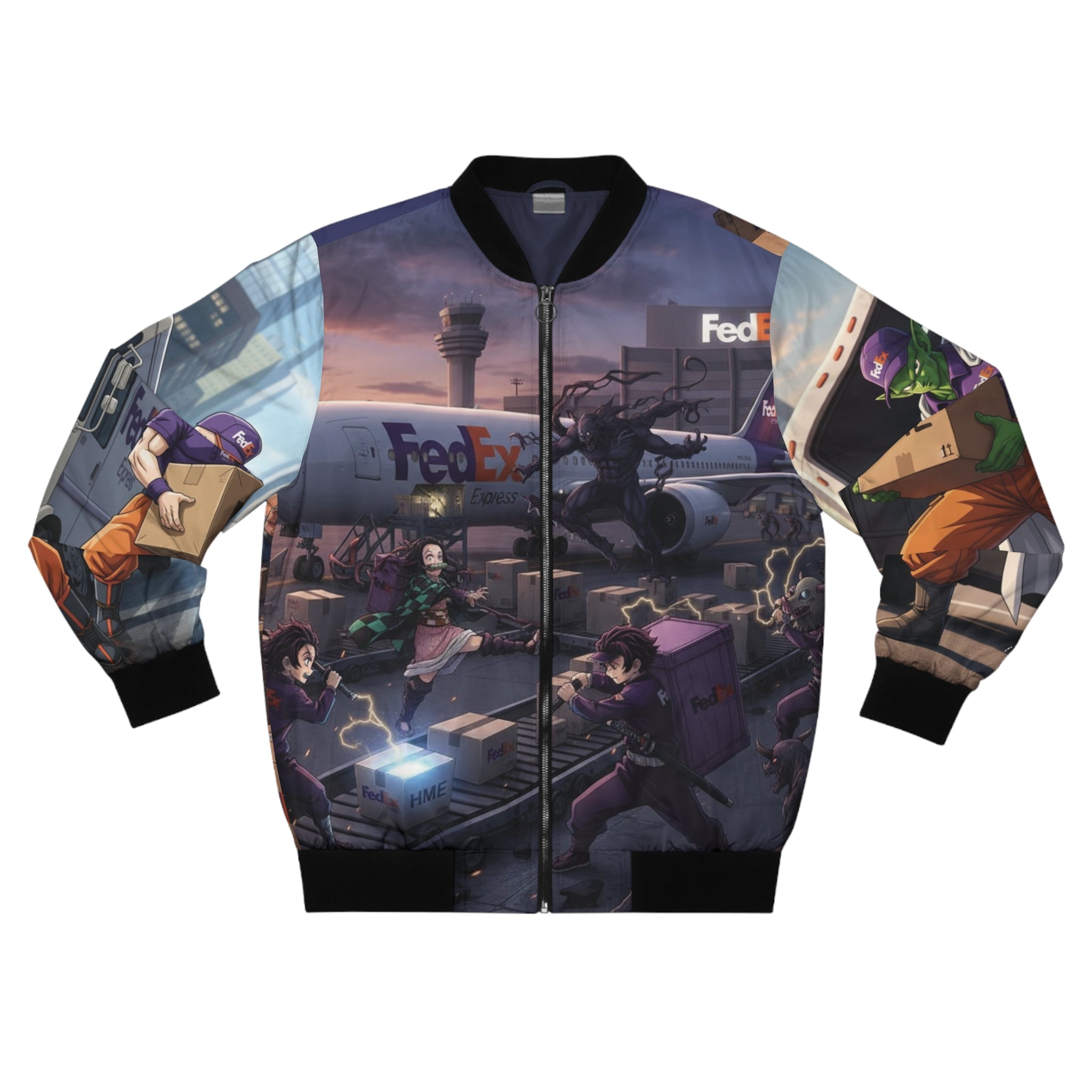 Anime Mashup Men's Bomber Jacket - FedEx Express Design for MEM HUB Fa ...